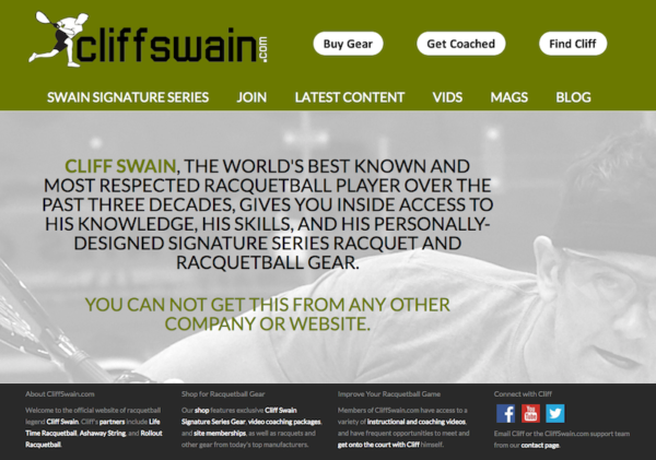 CliffSwain.com Redesign Highlights - CliffSwain.com
